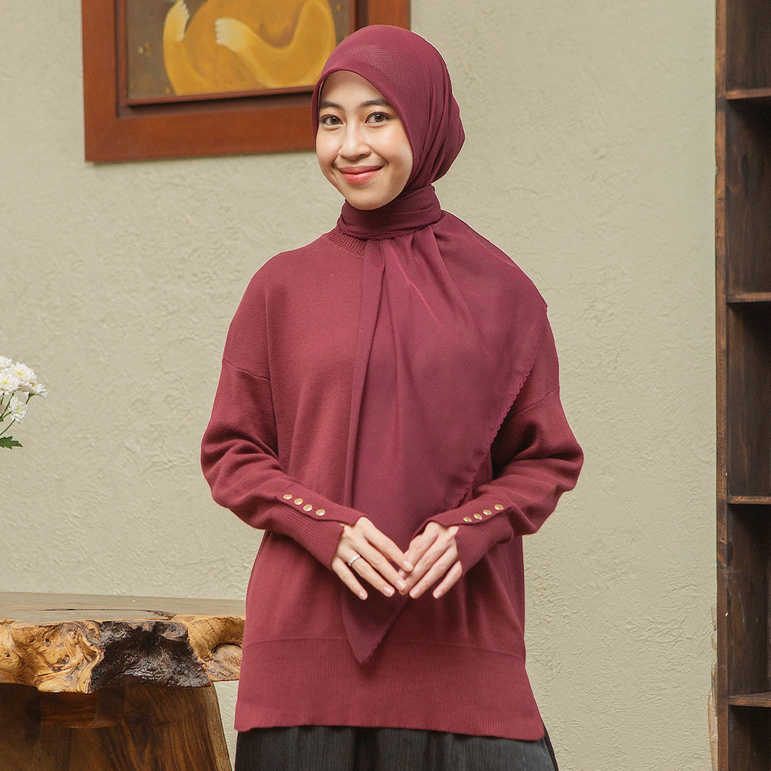 Michi Knit Maroon (New Materials) – Lozy