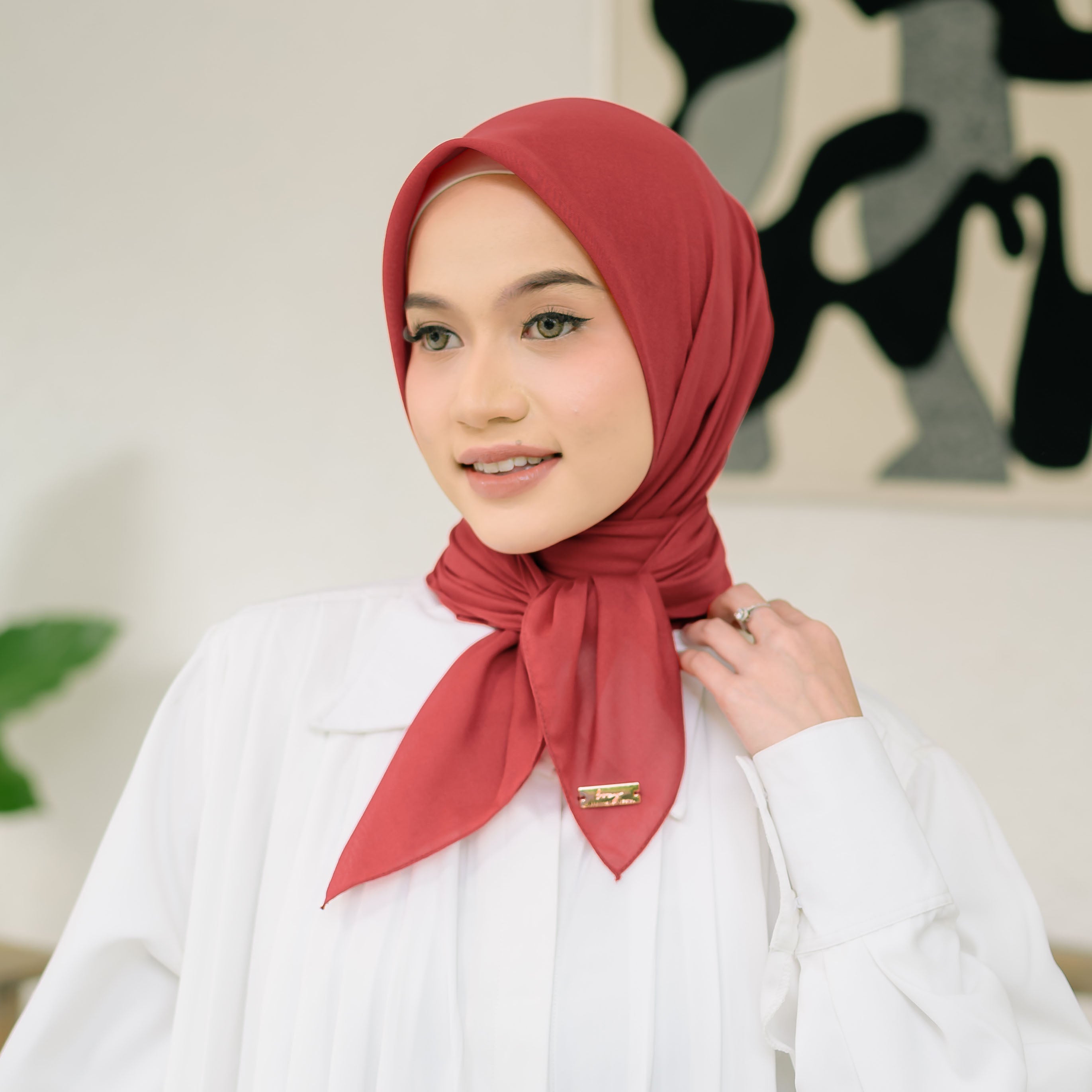 Haraa Voal Plain Maroon – Lozy