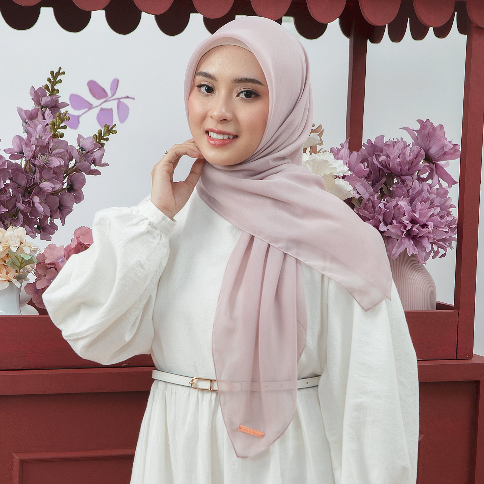 Bianca Paris Voal Square Purple Blush (Lozy x Bianca)