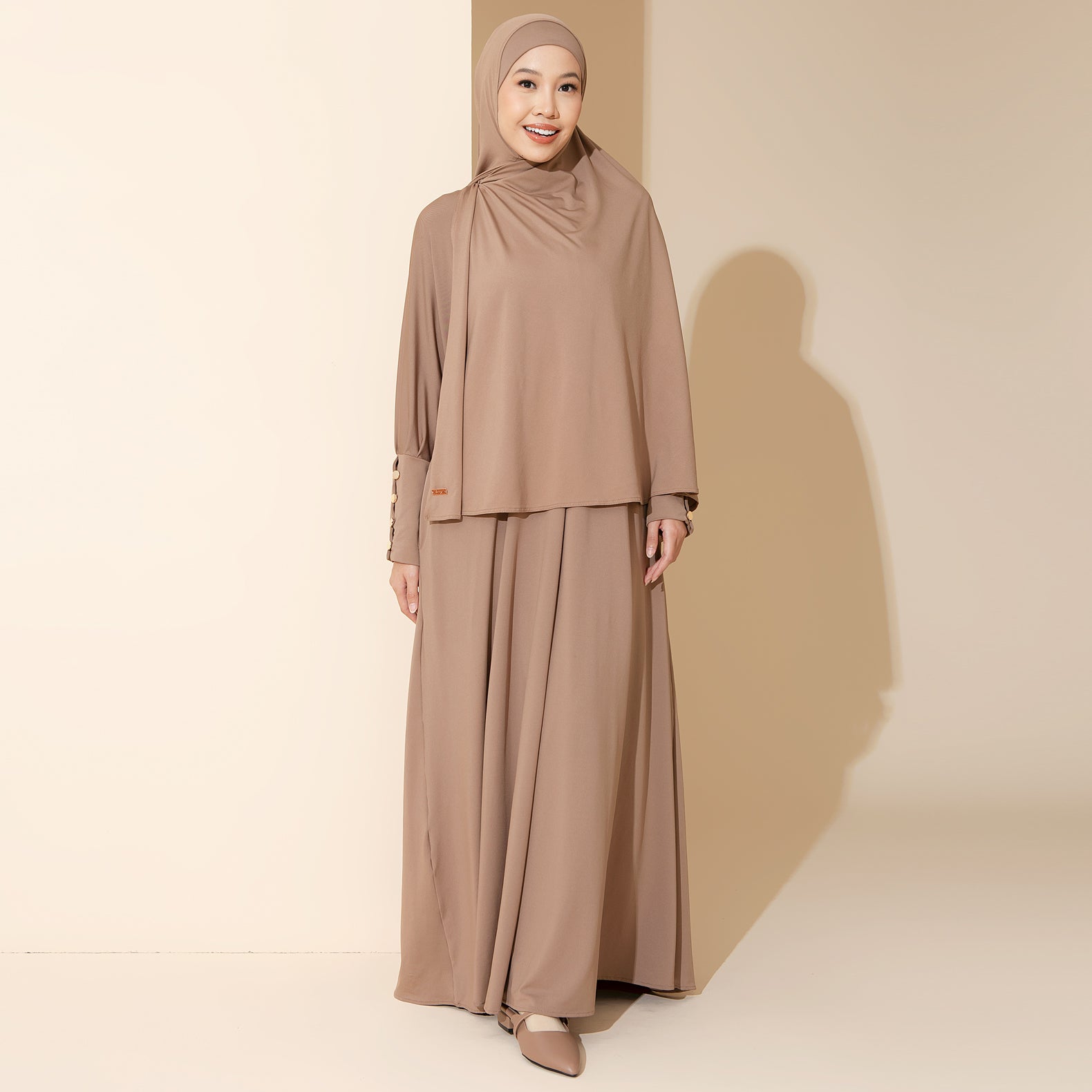 Hafisa Abaya Set Hazelnut – Lozy