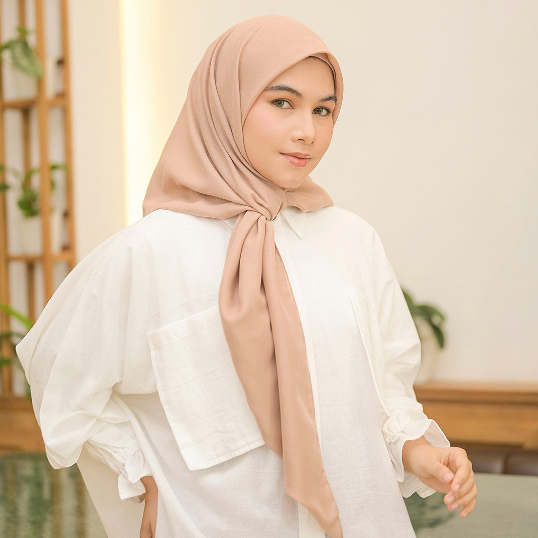 Haraa Voal Plain Creamy – Lozy