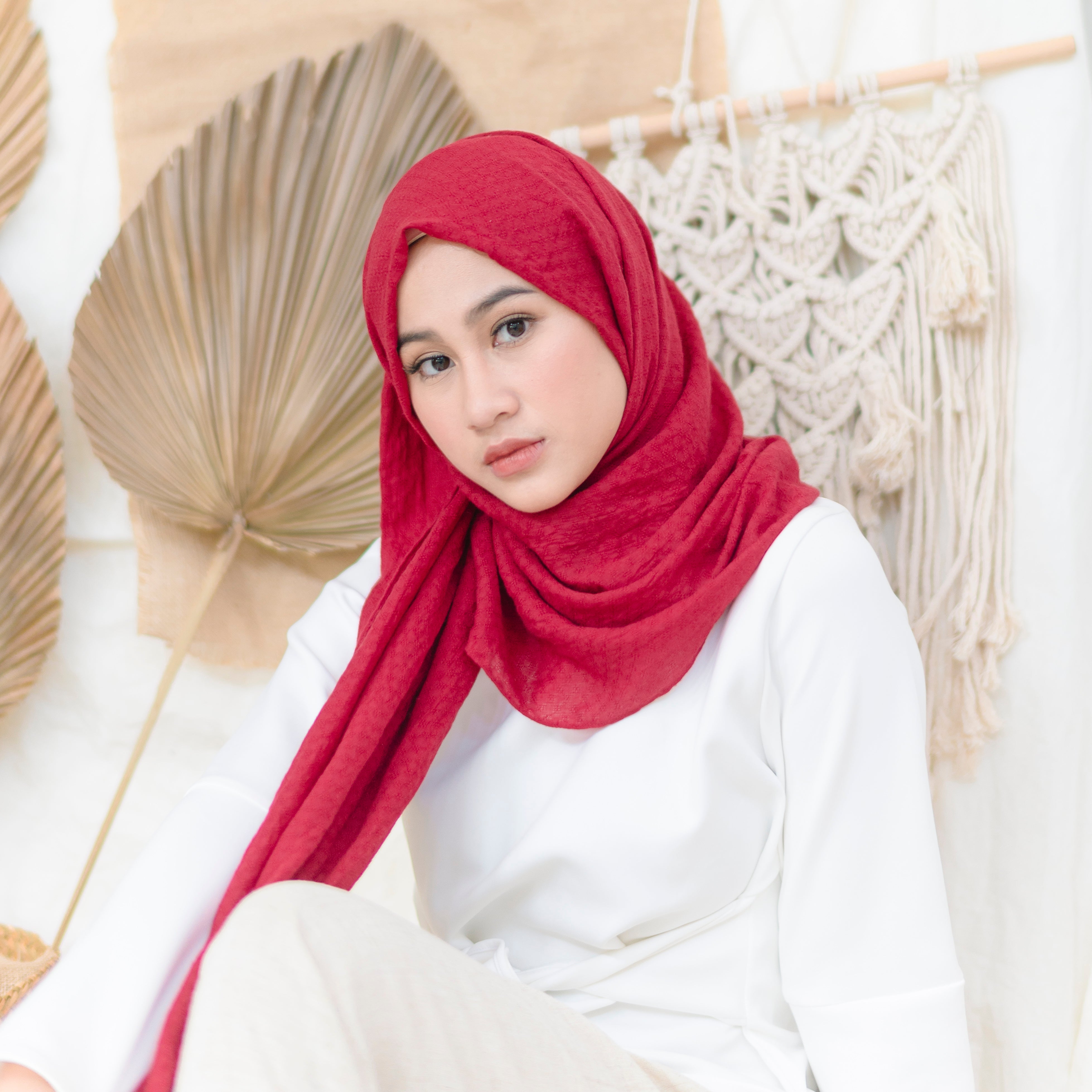 Waffle Shawl Maroon – Lozy