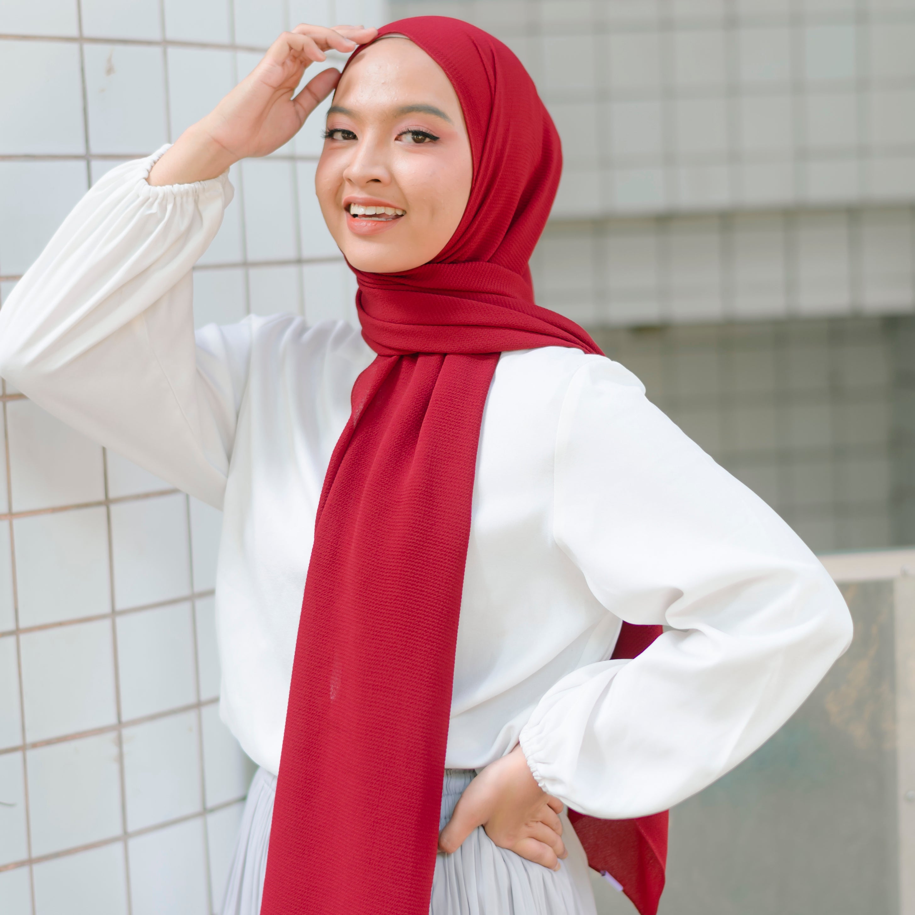 Malaysia Shawl Maroon – Lozy