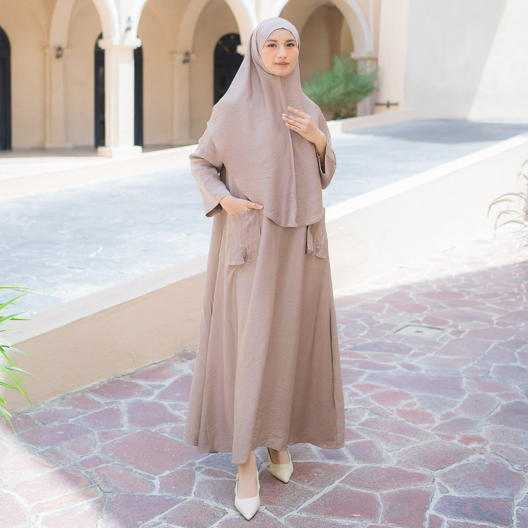 Habiba Abaya Set Natural – Lozy