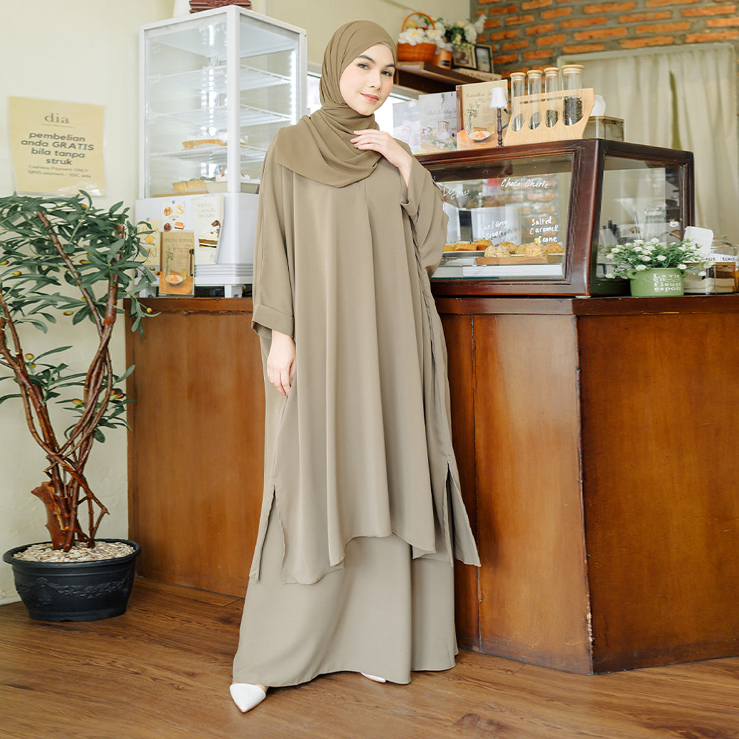 Haifa Tunik Set Millitary (New Material) – Lozy