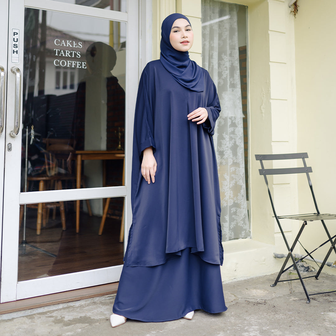 Haifa Tunik Set Navy (New Material) – Lozy