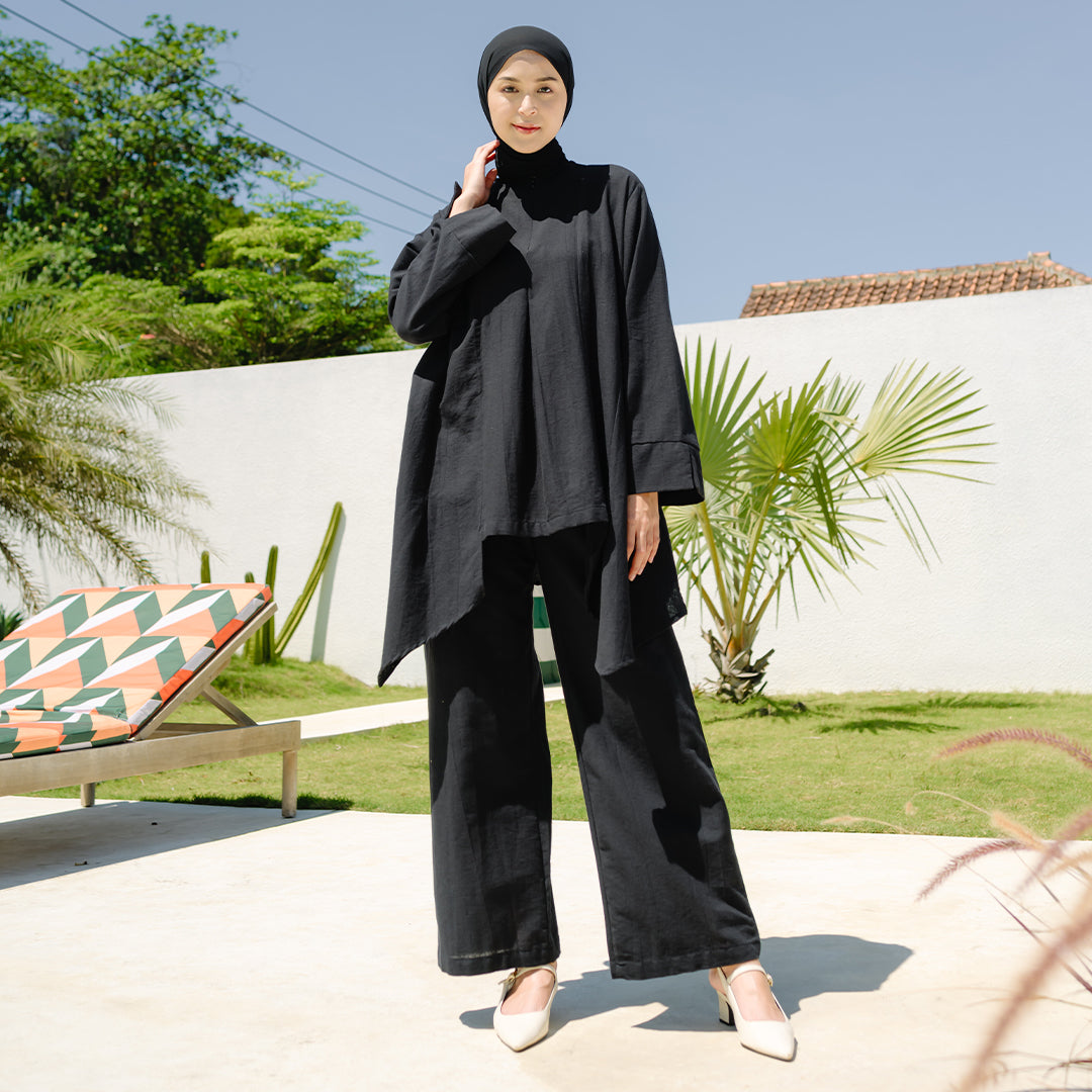 Zara Linen Set Black – Lozy