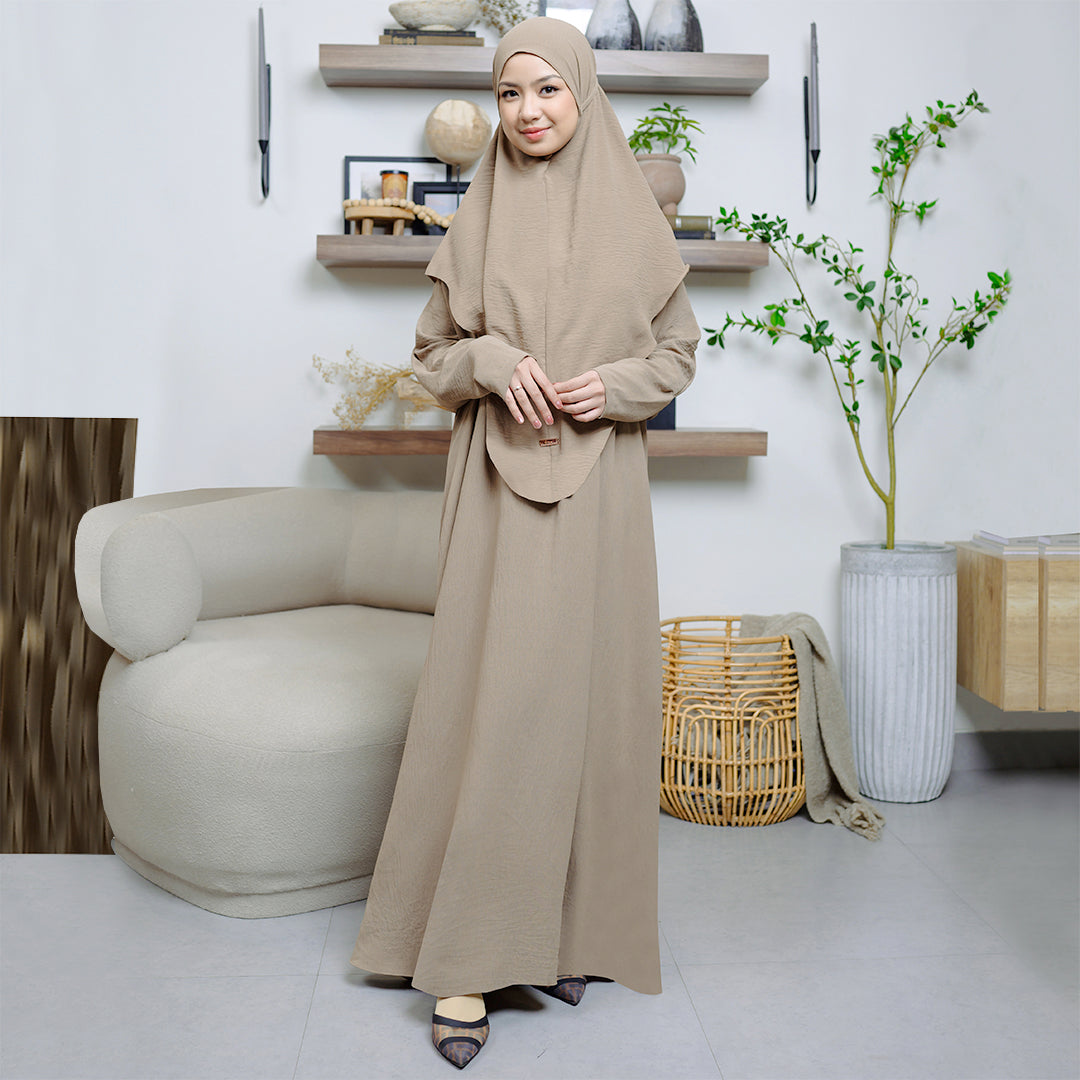 Hafsha Abaya Set Hazelnut – Lozy