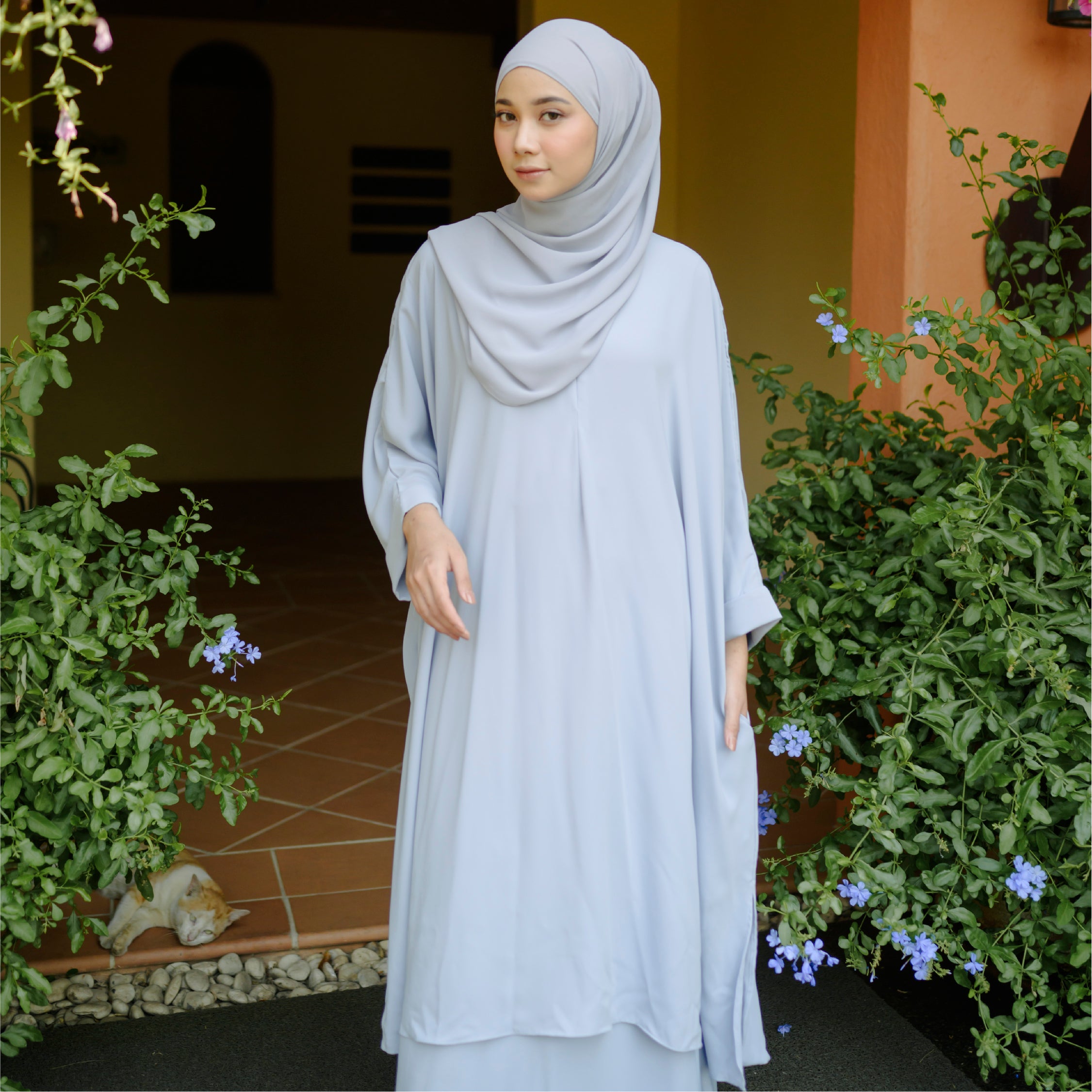 Haifa Tunik Set Baby Blue – Lozy