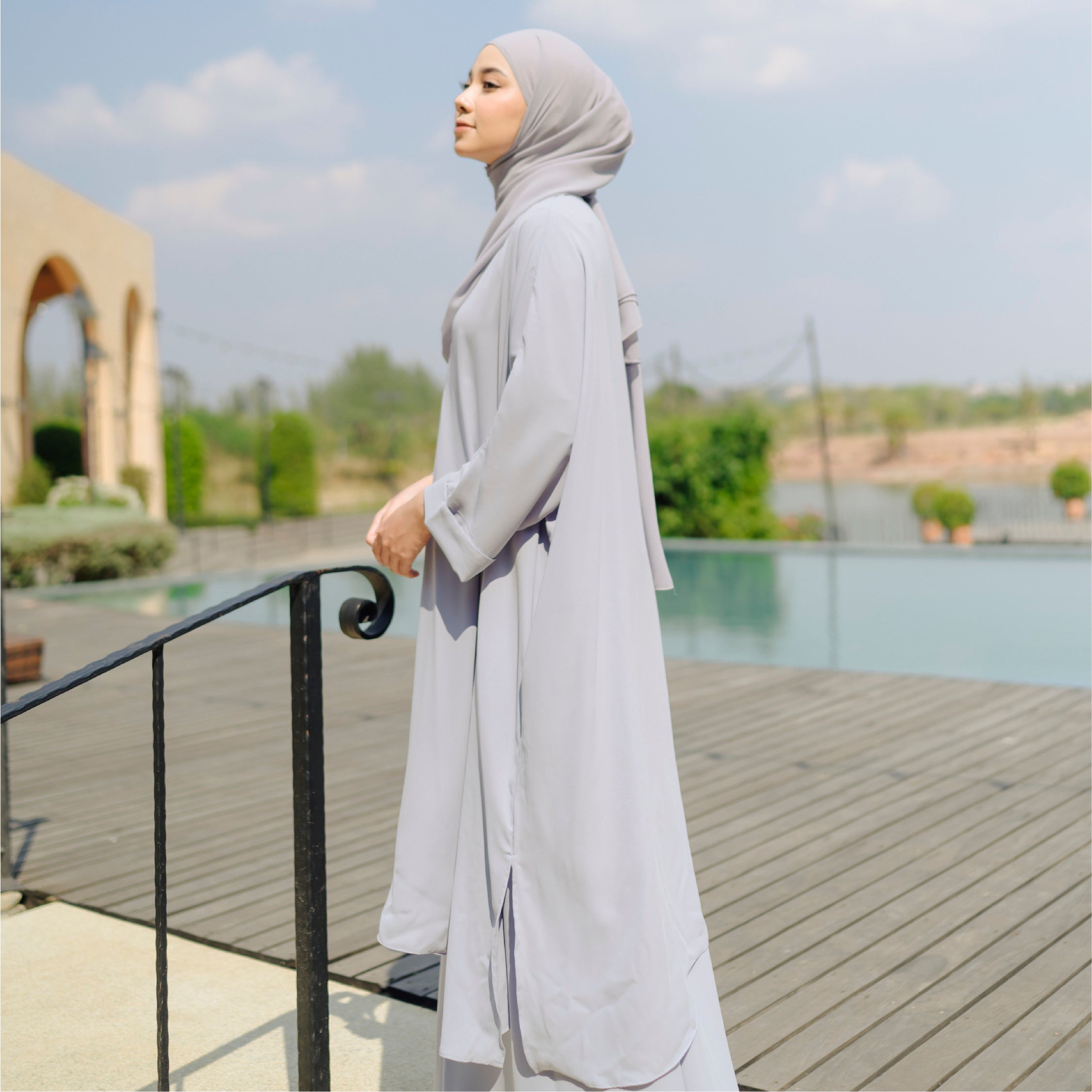 Haifa Tunik Set Baby Blue – Lozy