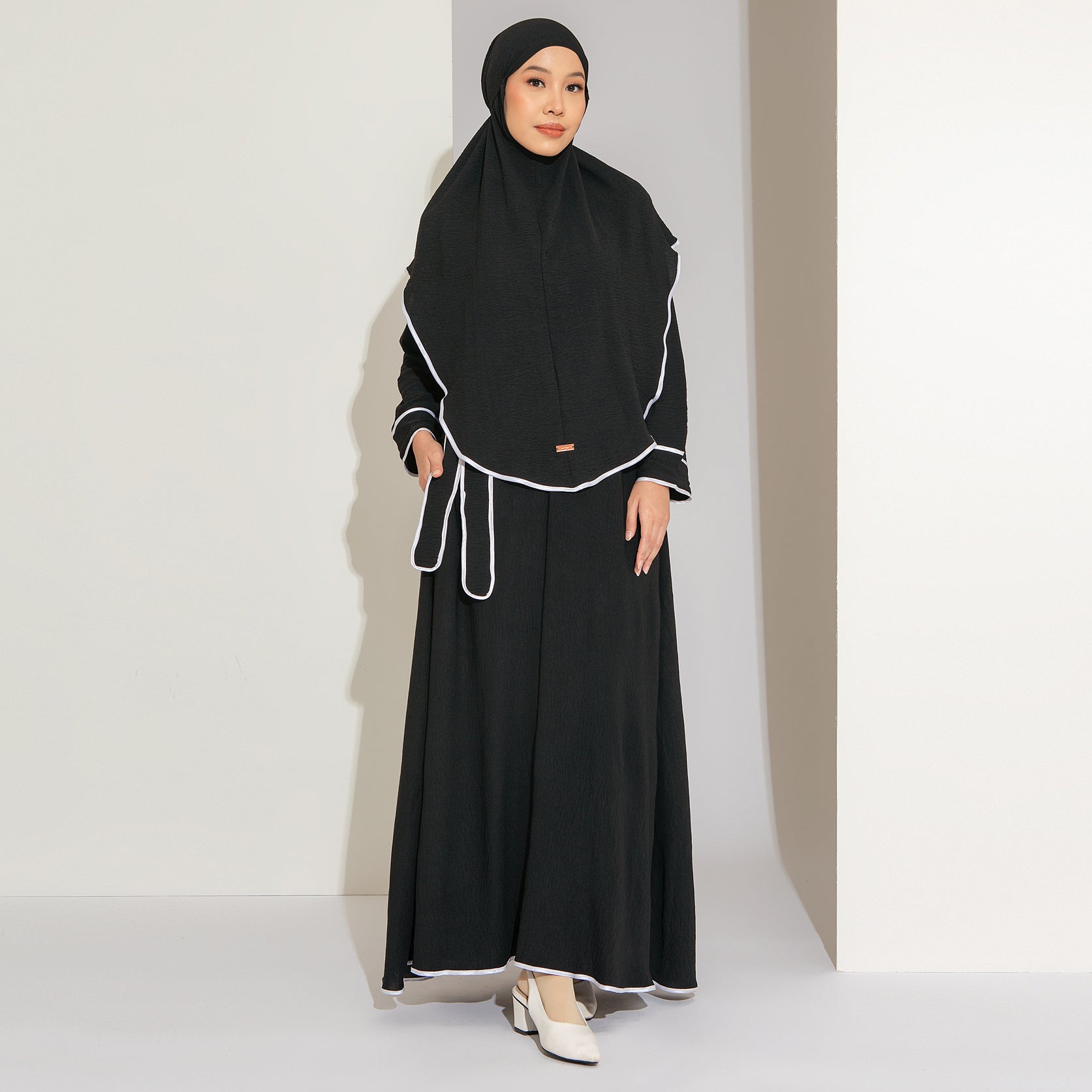 Hafiza Abaya Set Black – Lozy