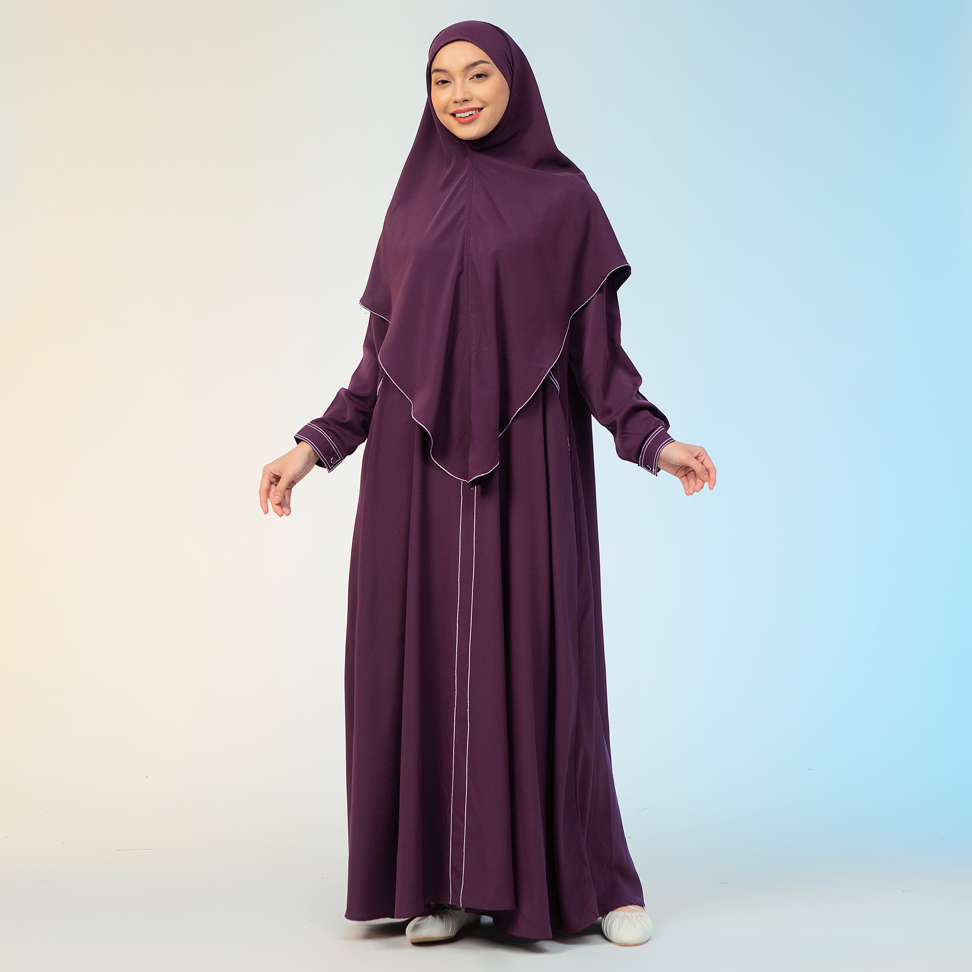Humaya Abaya Set Violet – Lozy