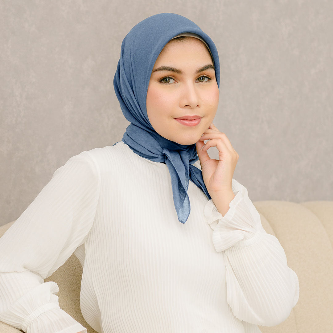 Theya Voal Square Steel Blue – Lozy