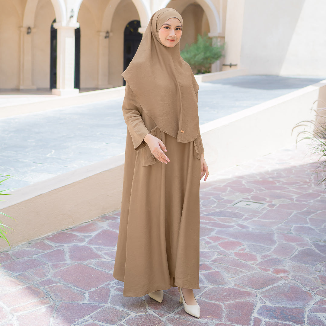 Habiba Abaya Set Hazelnut – Lozy