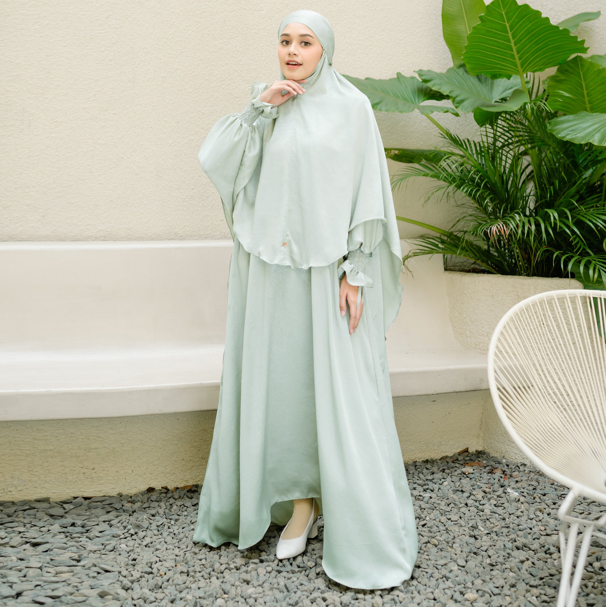 Hanida Abaya Set Mint – Lozy