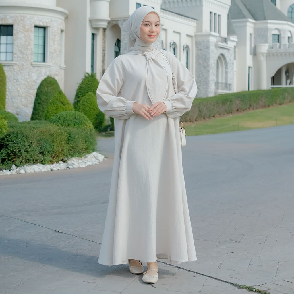 Flora Dress Linen (Dress Dasi Bahan Linen) – Lozy