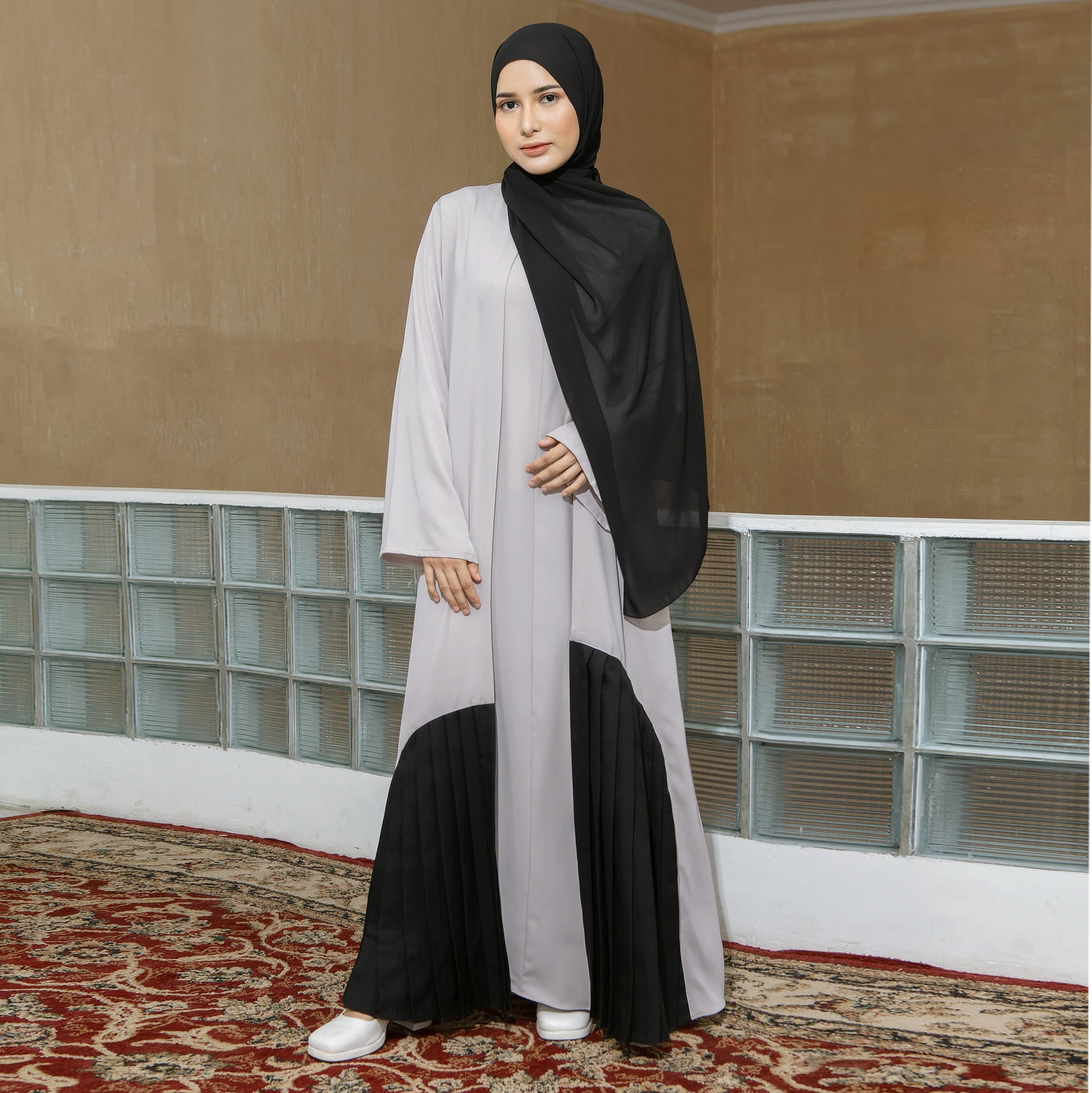 Shadeena Abaya Dress Grey – Lozy