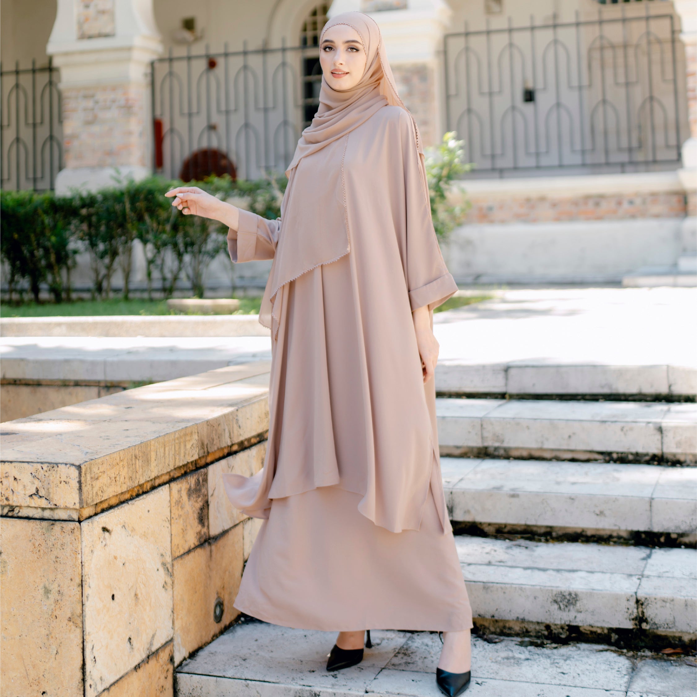 Haifa Tunik Set Tan – Lozy