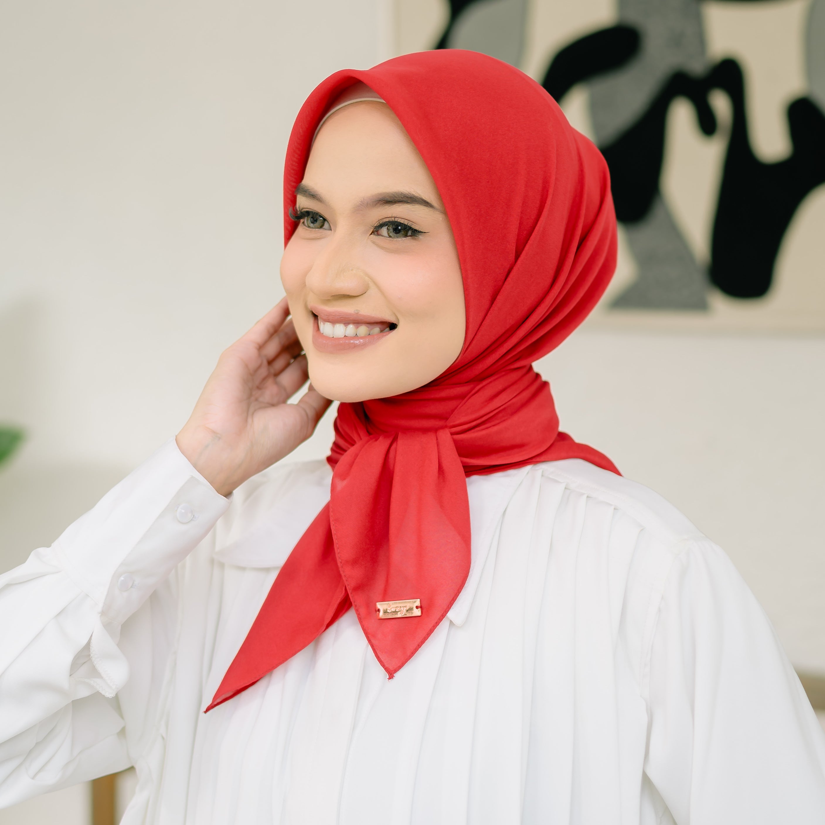 Haraa Voal Plain Red – Lozy
