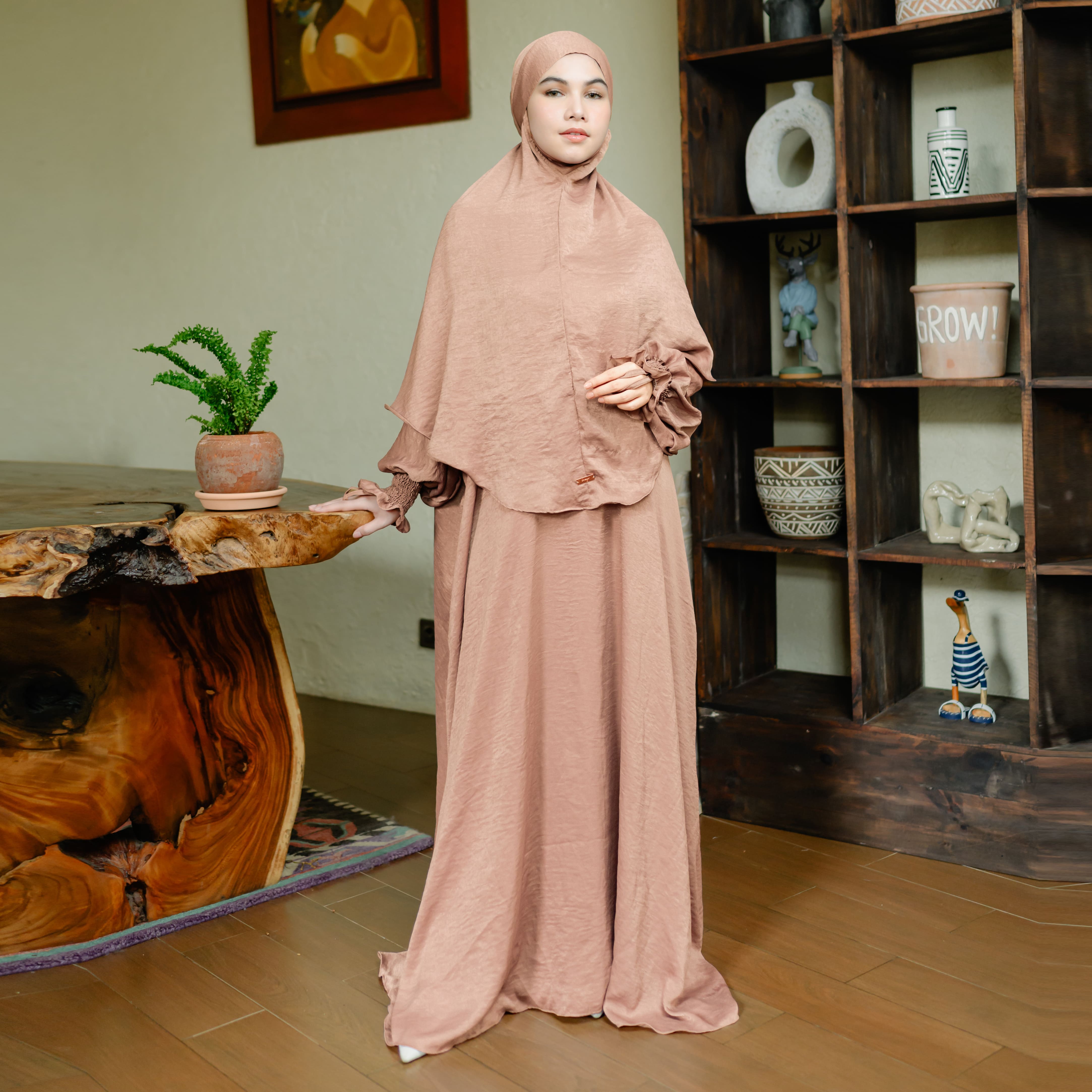 Hanida Abaya Set Brownie – Lozy