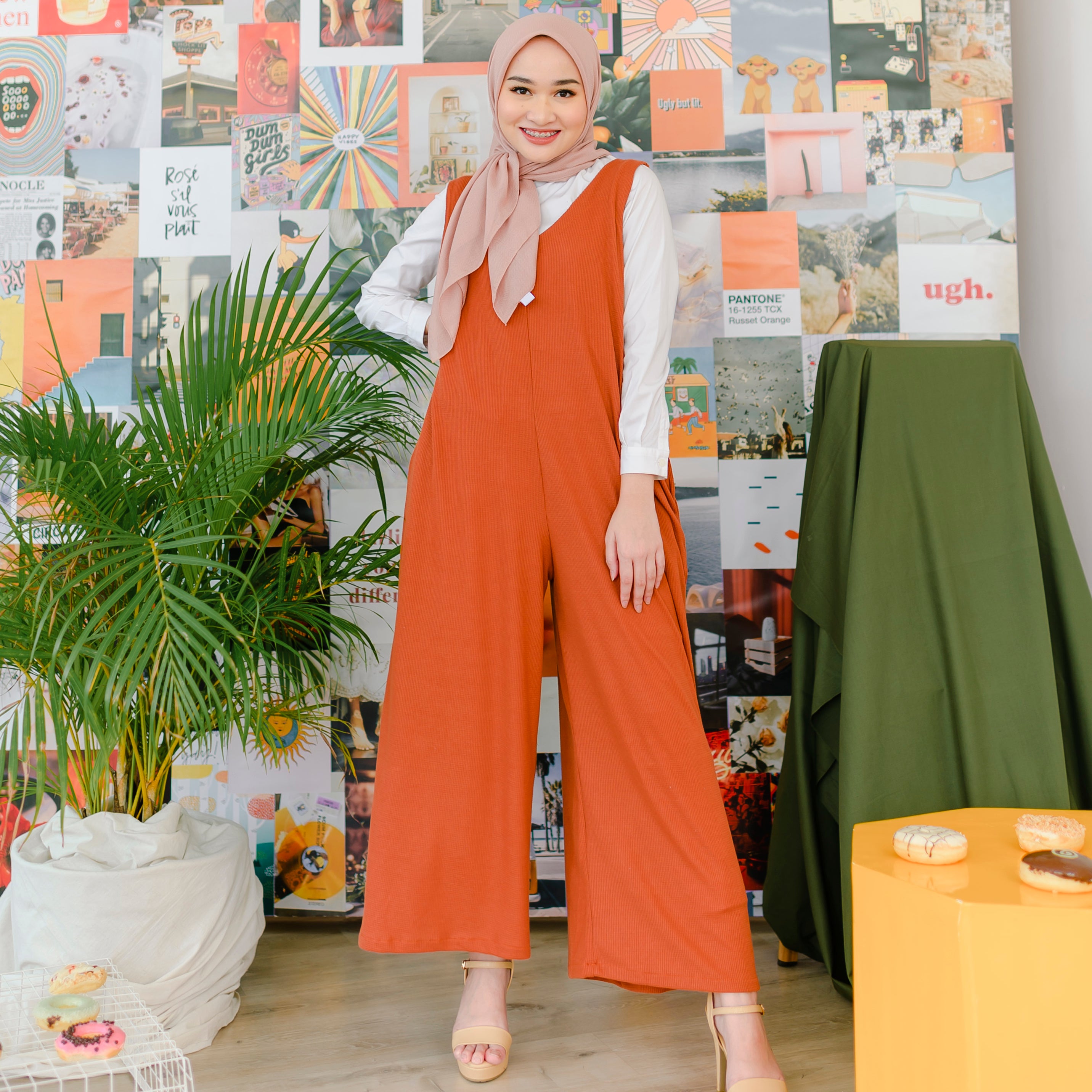 Yoora Jumpsuit Brick – Lozy