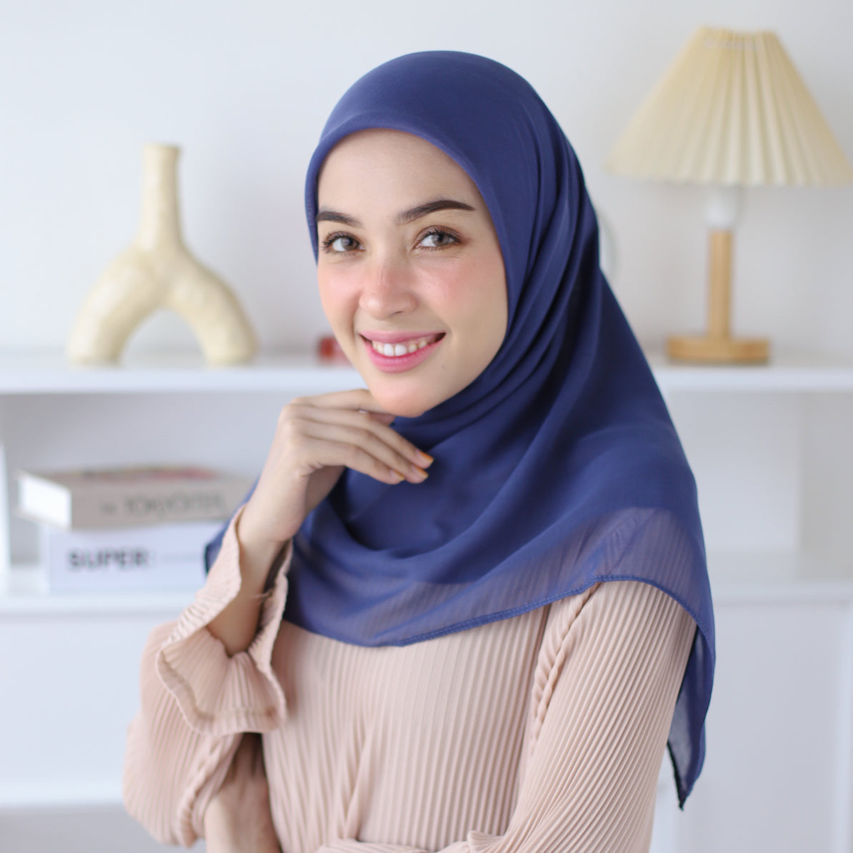 Seza Square (Hijab Paris Premium) Cadet – Lozy