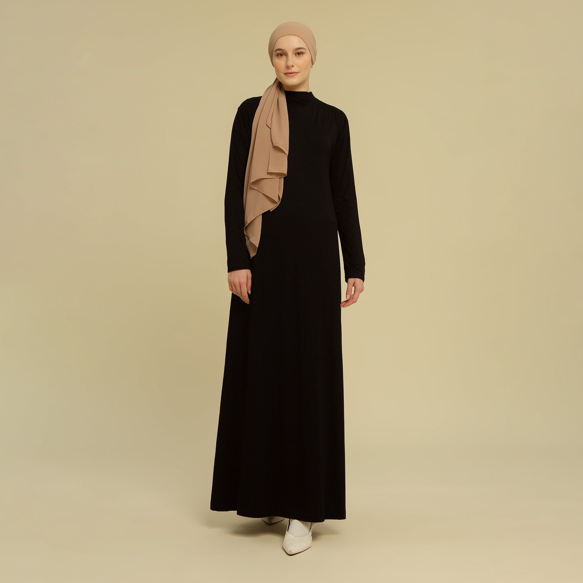 Inner Dress Lengan Panjang Black – Lozy