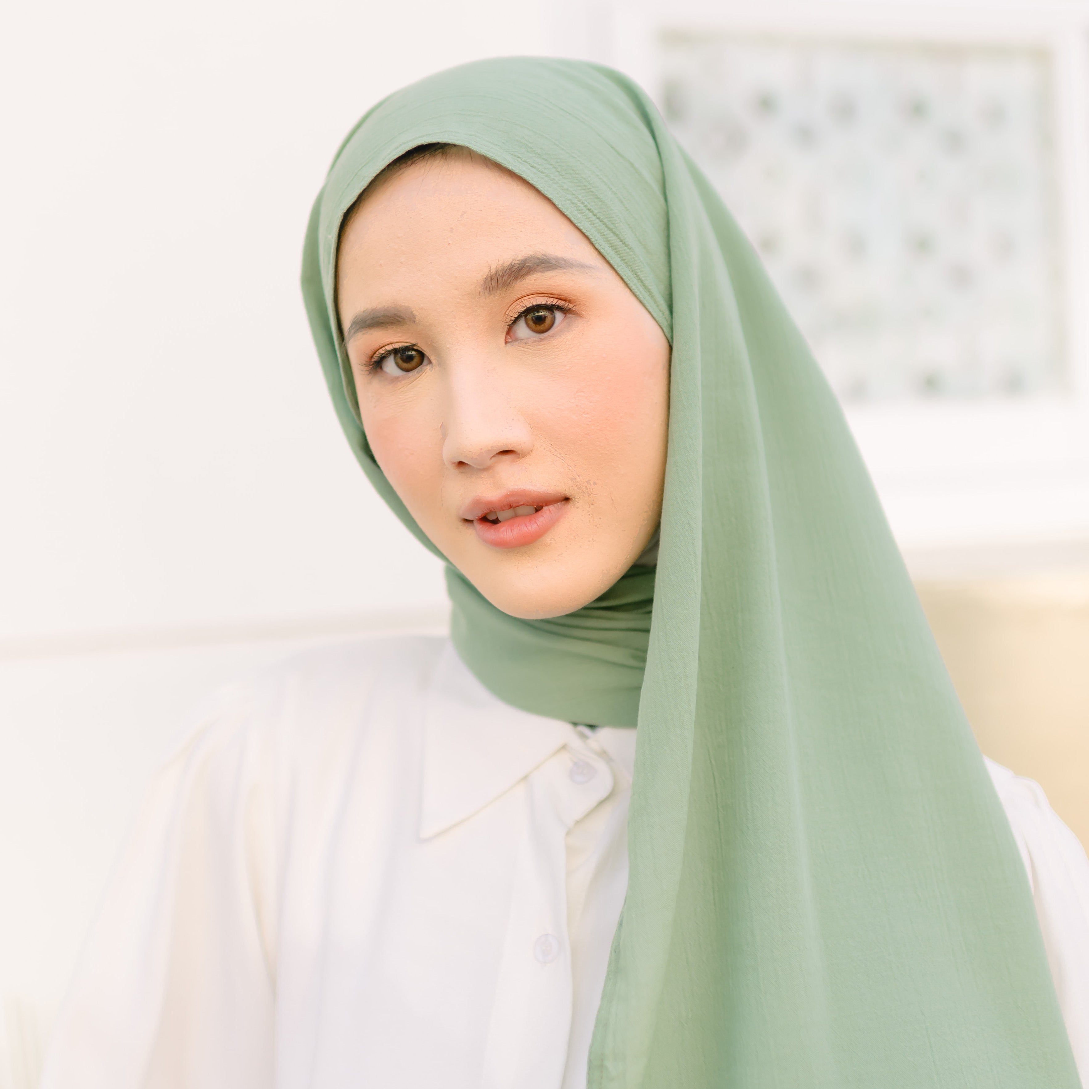 Kash Shawl Green Pastel – Lozy