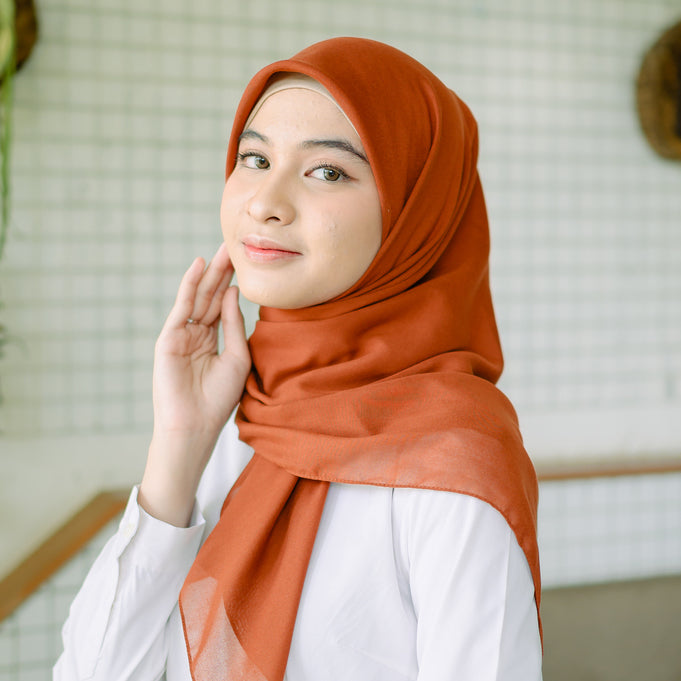 Haraa Voal Plain Dark Terracota – Lozy