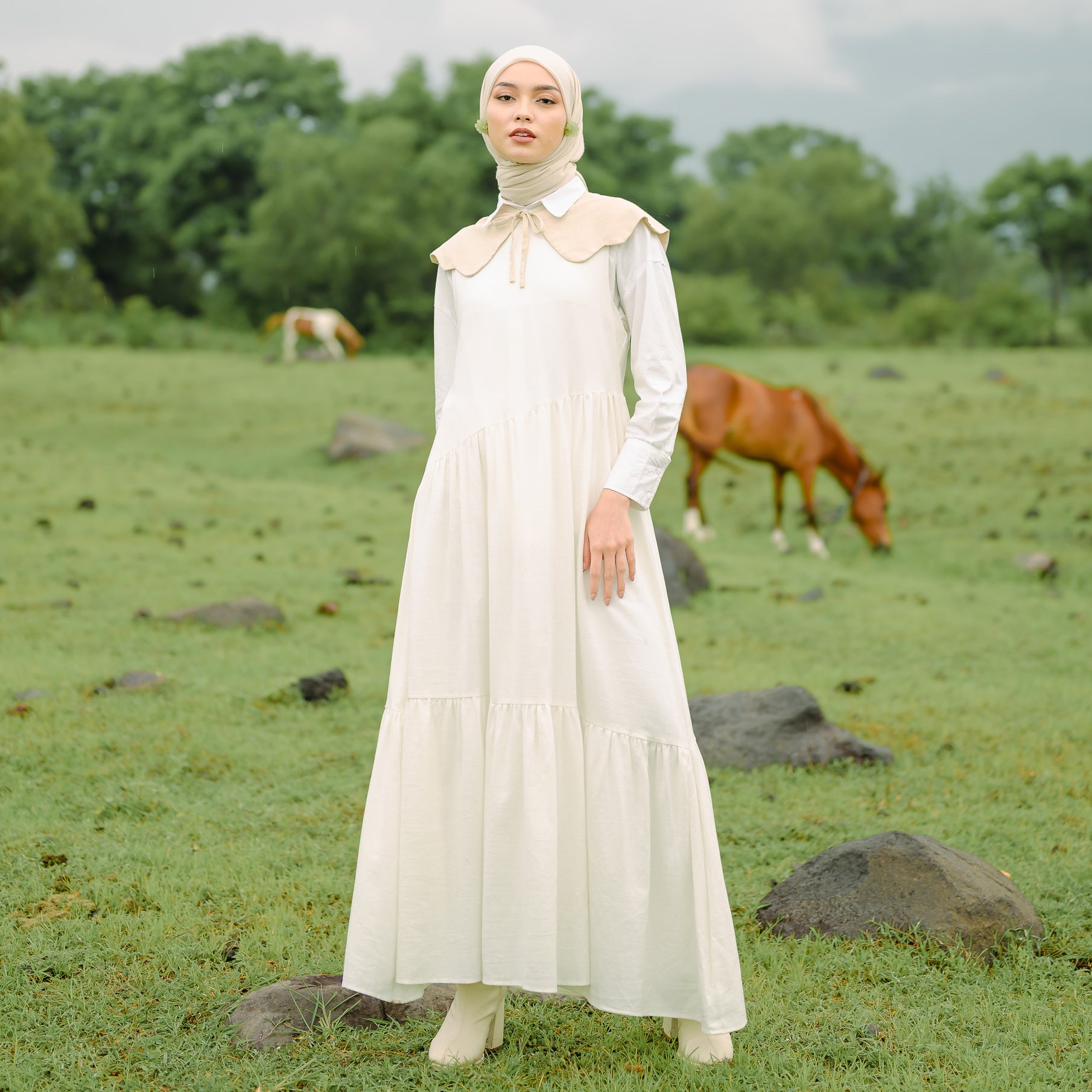 Savana Dress Broken White – Lozy